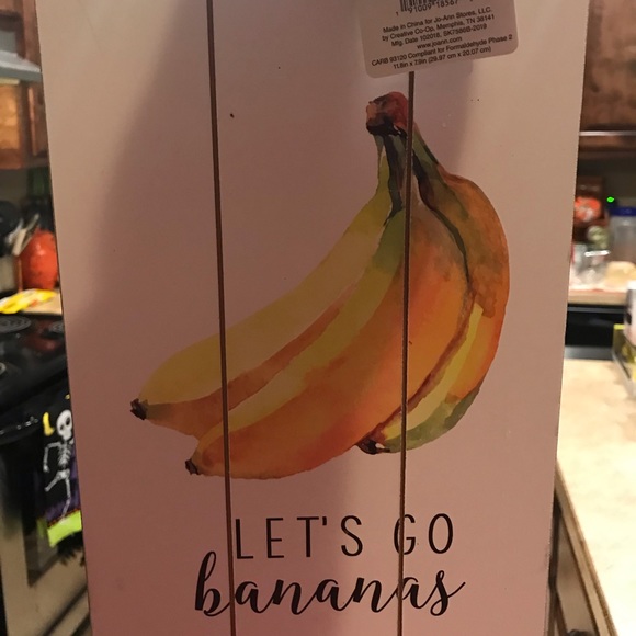 Accents | Lets Go Bananas Sign | Poshmark